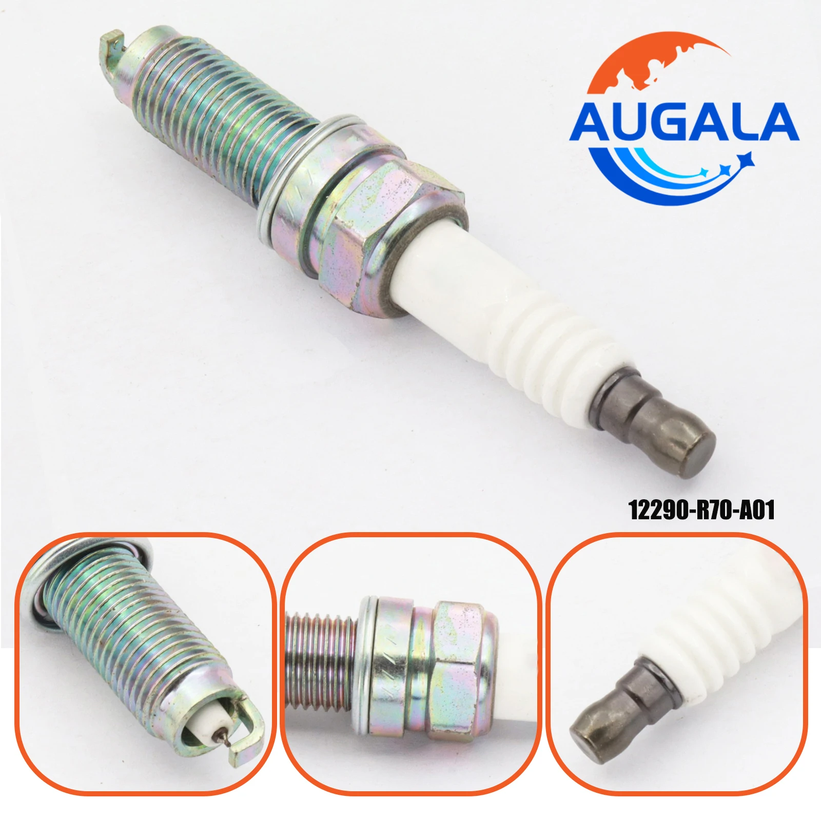 AUGALA-Single-Iridium-Spark-Plug-12290-R70-A01-ILZKR7B11-For-Honda ...