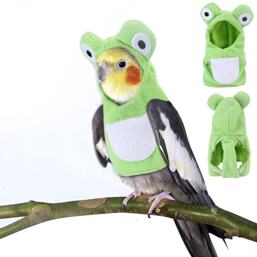 Funny-Frog-Shape-Bird-Clothes-Medium-Large-Pet-Birds-Flight-Suit-Parrot ...