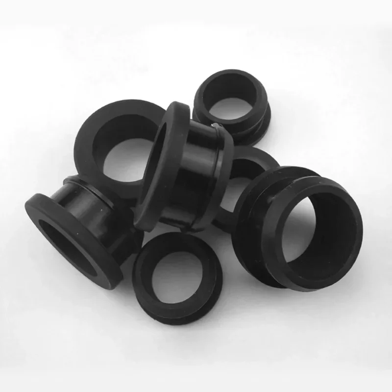 Hole-Plugs-End-Caps-Black-Silicone-Rubber-Snap-on-Grommet-Bung-Wire ...