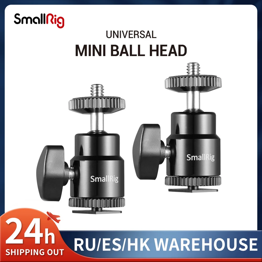 Smallrig vídeo metal mini bola cabeça fria/quente sapata montagem com/1 ...