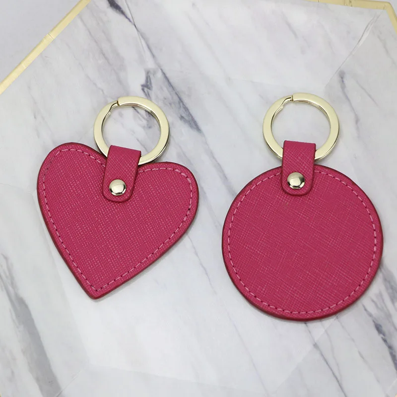 Leather-Round-Key-Chain-Key-Ring-Key-Wallet-Key-Bag-Pouch-Keychain-Key ...