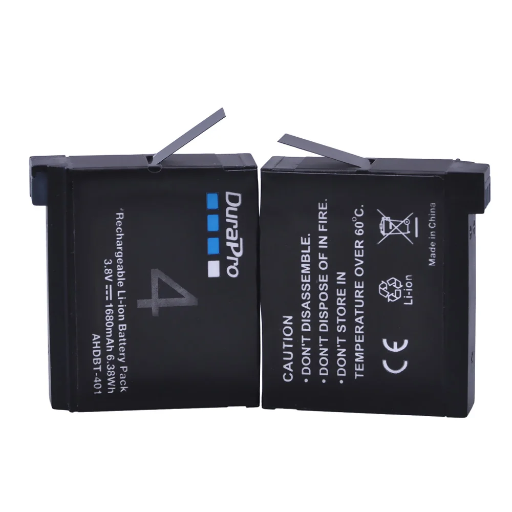 DuraPro-1680mAh-hero4-Battery-akku-for-Gopro-Hero-4-AHDBT-401-Batteries ...