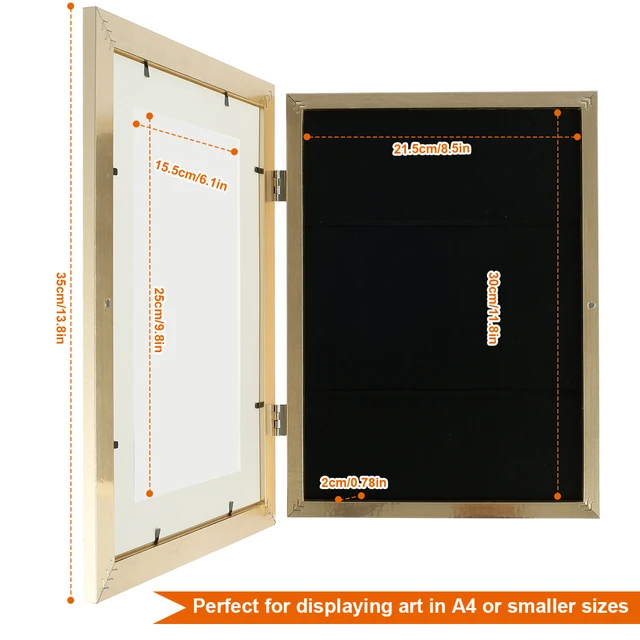 A4 Size Wooden Art Frames Front Opening Changeable Picture Display ...