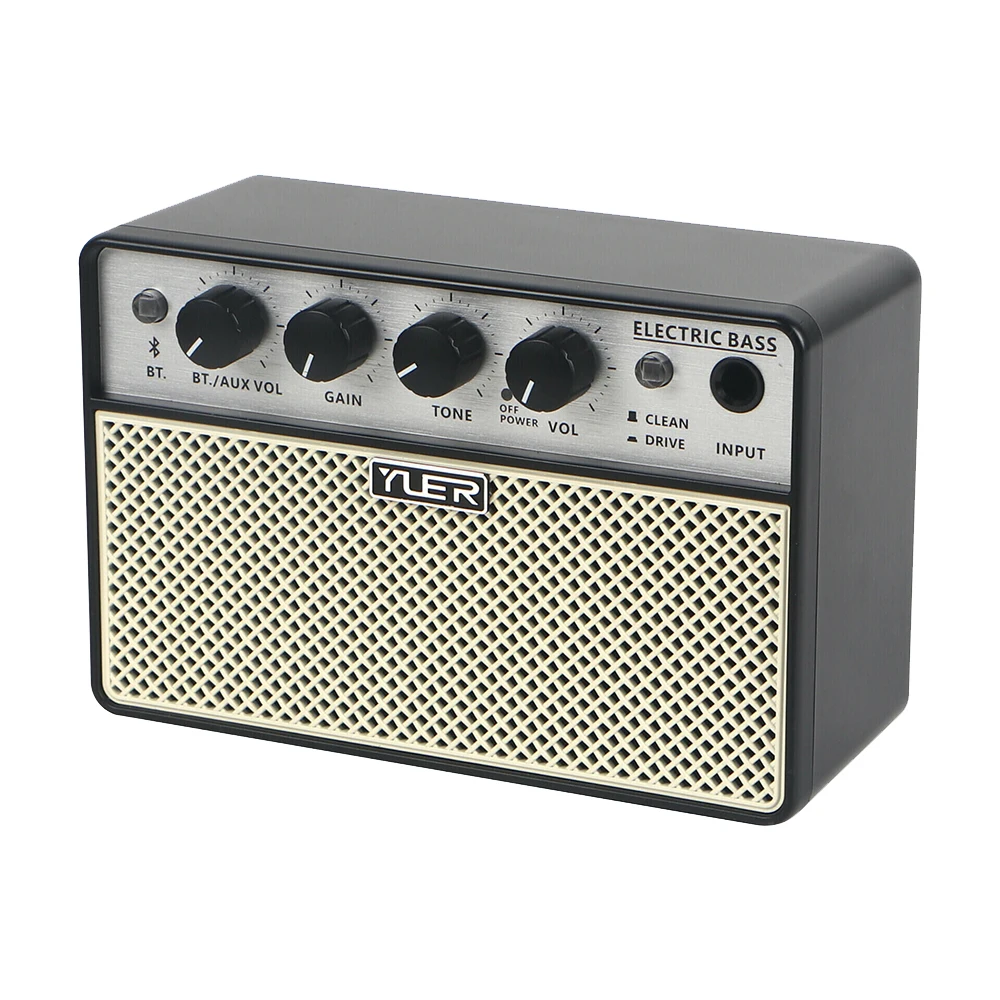 Electric Bass Amp Mini Portable Built-in Battery Amplifier Clean/drive ...