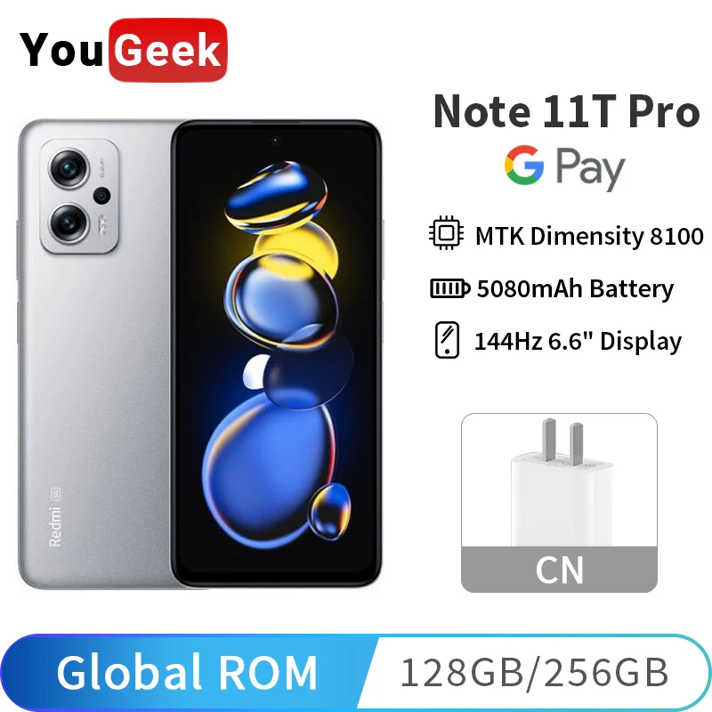 Xiaomi-Smartphone-Redmi-Note-11T-Pro-ROM-Global-128GB-256GB-Dimensity ...