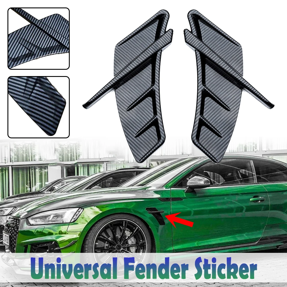 Pair-Universal-Car-Air-Vent-Trim-Side-Fender-Sticker-Decoration-ABS-For ...