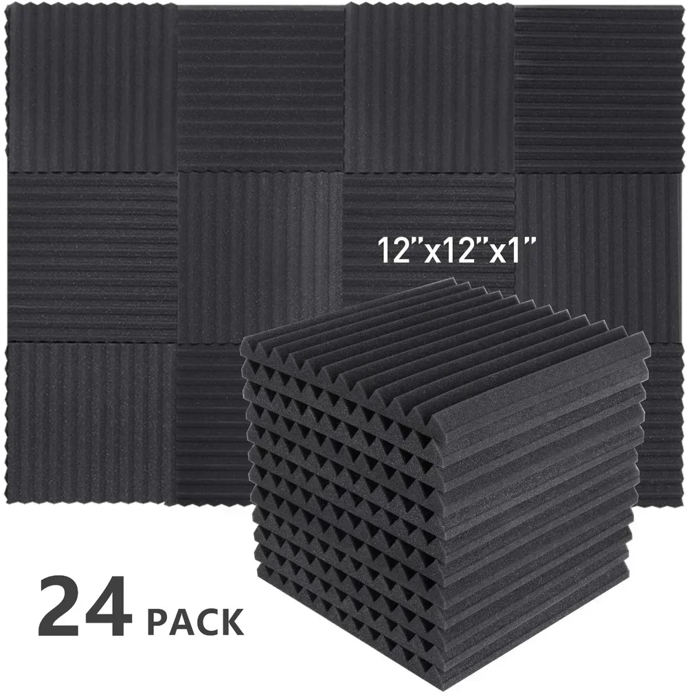 24PCS-Sound-Foam-Sponge-30x30x2-5cm-Studio-Acoustic-Foam-Flame ...