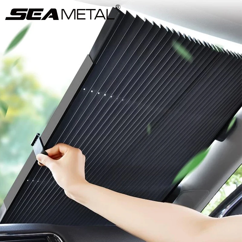 Car Windshield Sun Shade Front/rear Windscreen Sunshade Cover Aluminum ...