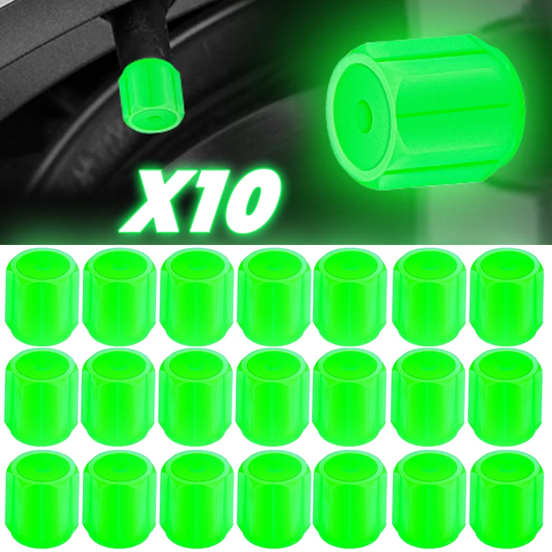 10-50pcs-Luminous-Valve-Cap-Car-Fluorescent-Tire-Valves-Cap-Glow-In-The ...
