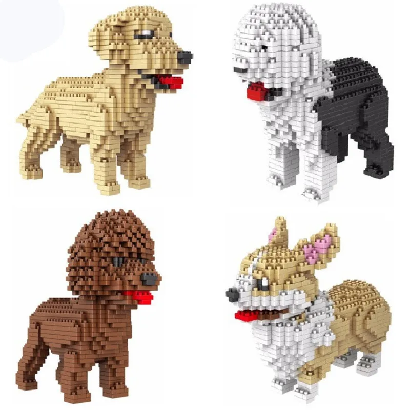 Pet-Dog-Building-Blocks-Teddy-Hughes-Corgi-Snowy-Shepherd-Husky-Dog ...