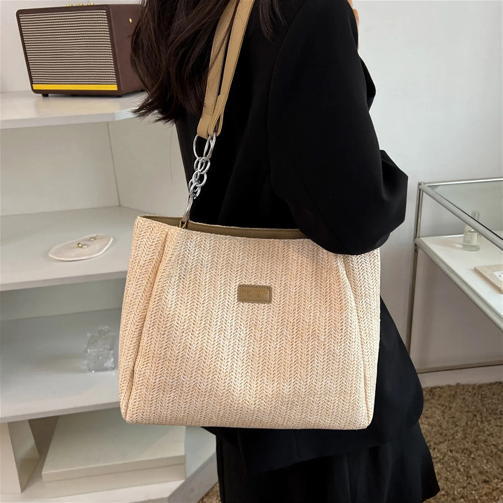 Women-Large-Straw-Tote-Purse-Handsbags-Summer-Casual-Tote-Wicker ...