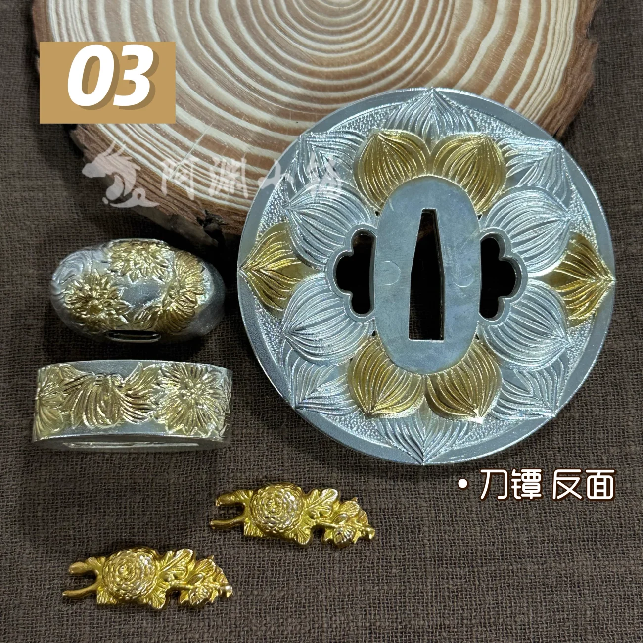 New Styles High Quality Brass Copper Base Katana Tachi Sword Tsuka Set ...