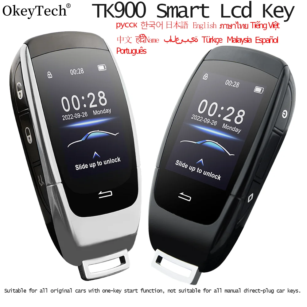 TK900 Modified Universal Multi-languages Remote Smart LCD Key Car Key ...