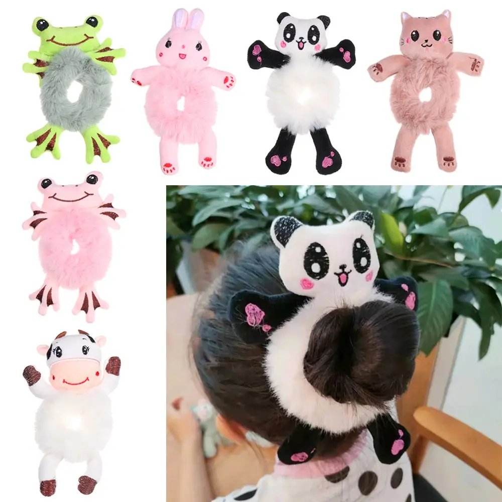 Panda Animal Elastic Hair Band | Fluffy Hair Band Animal | Cartoon ...