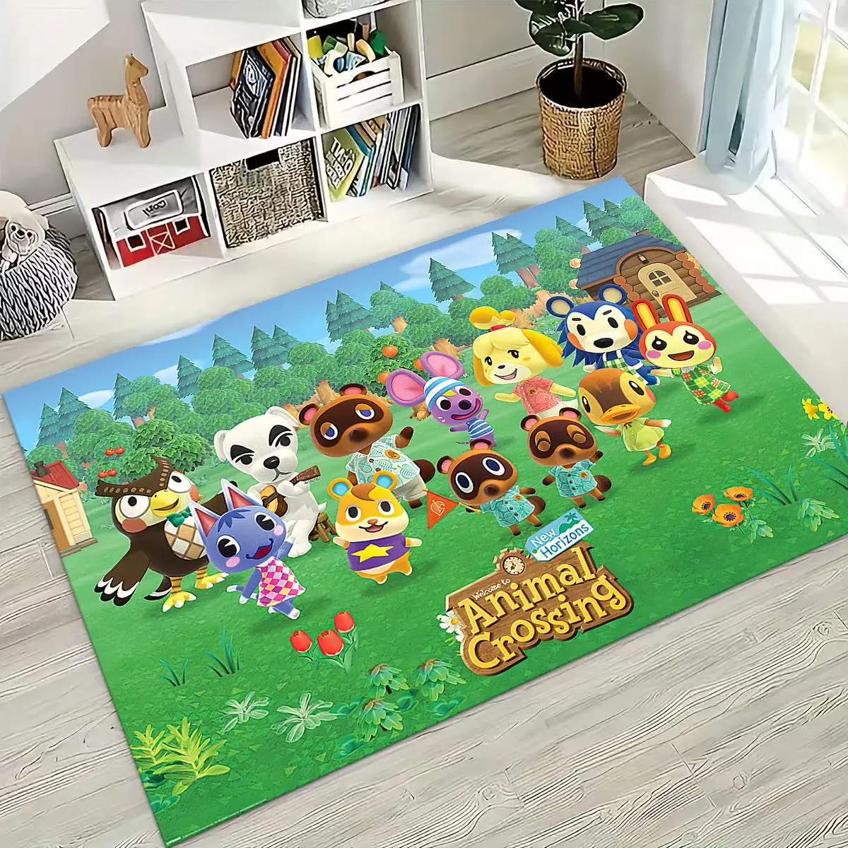 Game Animal Crossing Wild World Cartoon Rug for Bedroom Living Room ...