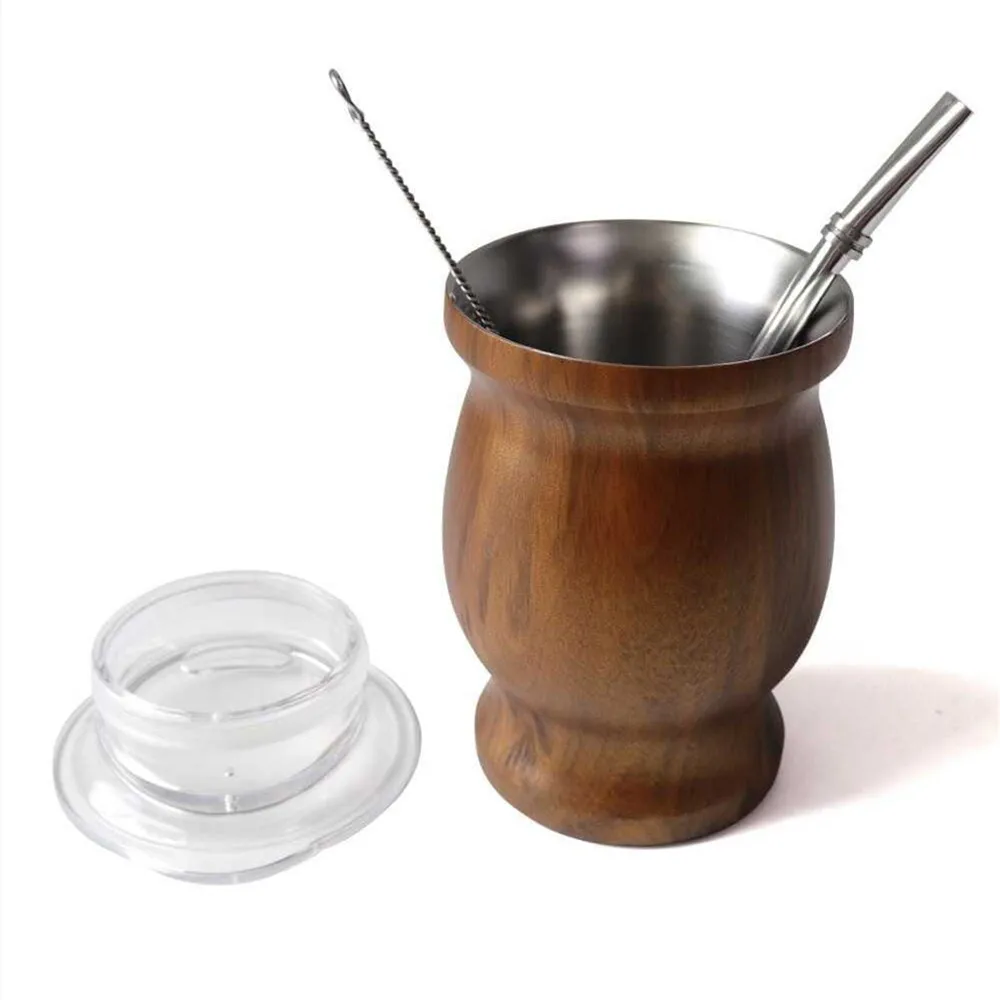 304 Stainless Steel Yerba Mate Cup Double Wall 8oz Argentine Yerba Mate ...