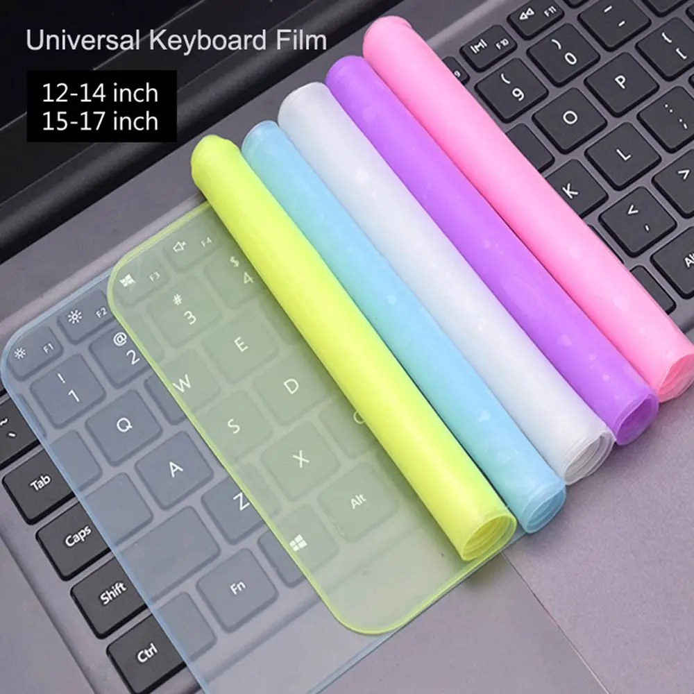 Tampa-do-teclado-universal-para-laptop-pele-protetora-de-silicone-filme ...