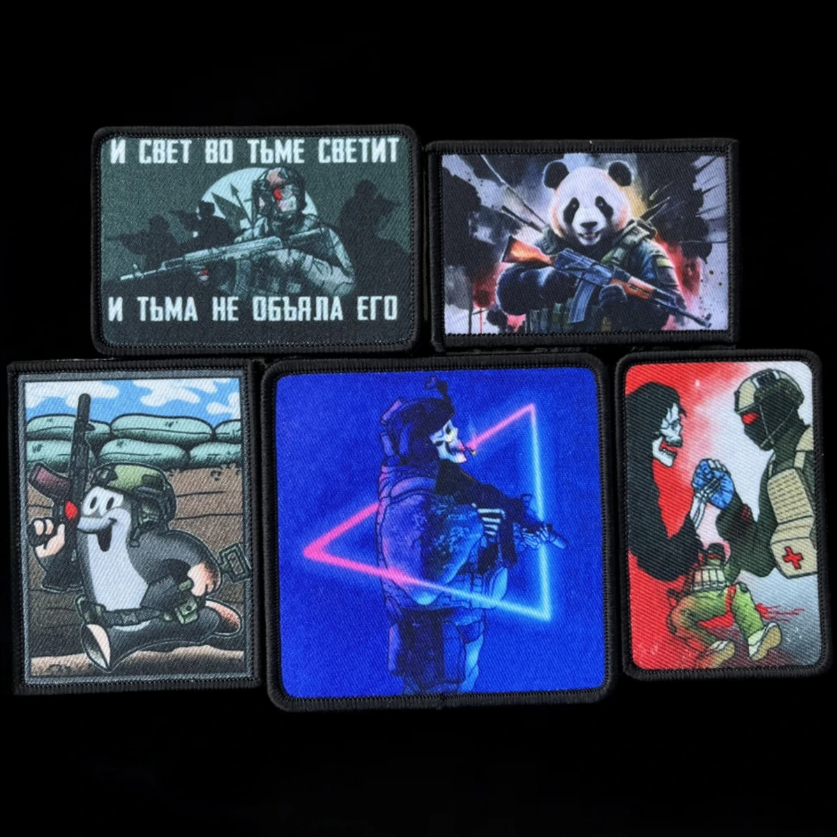 Russian-Chevrons-Medical-Emblem-Born-for-War-Morale-Badge-Printed-Hook-Loop-Patches-Tactical ...