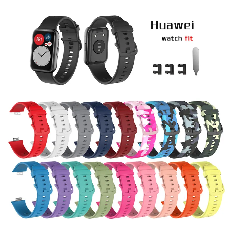 Soft Silicone Strap for Huawei Watch FIT Replacement Smart Watch ...