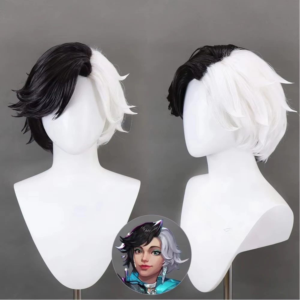 Anime Seol Hee Cosplay Wig Luna Snow Black White Heat Resistant ...