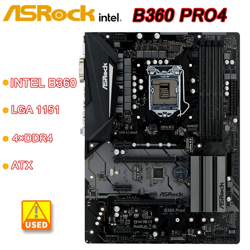 Placa-base-LGA-1151-Intel-B360-ASRock-B360-Pro4-para-8th-Gen-Core ...