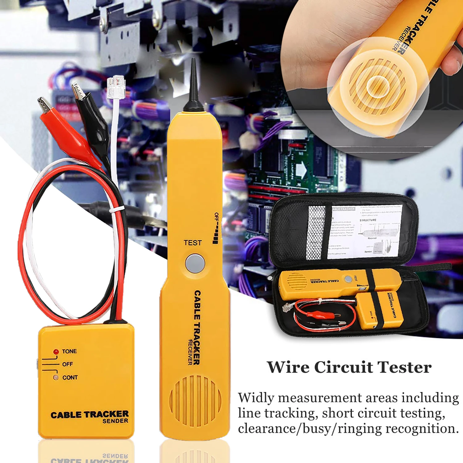 Wire-Tracer-Tone-Generator-and-Probe-Kit-Network-Cable-Continuity-Phone ...