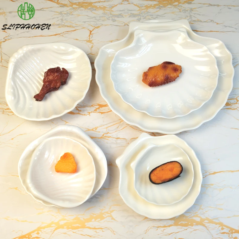 Melamine-Dinnerware-Imitation-Porcelain-Plate-Shell-Dish-Hot-Pot ...