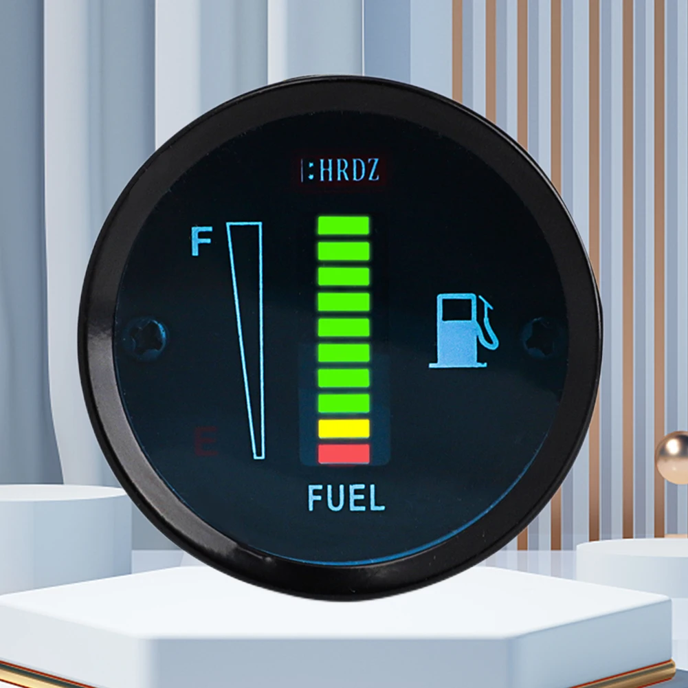 12V-Fuel-Level-Indicator-10-LED-2Inch-Gasoline-Level-Gauge-High ...