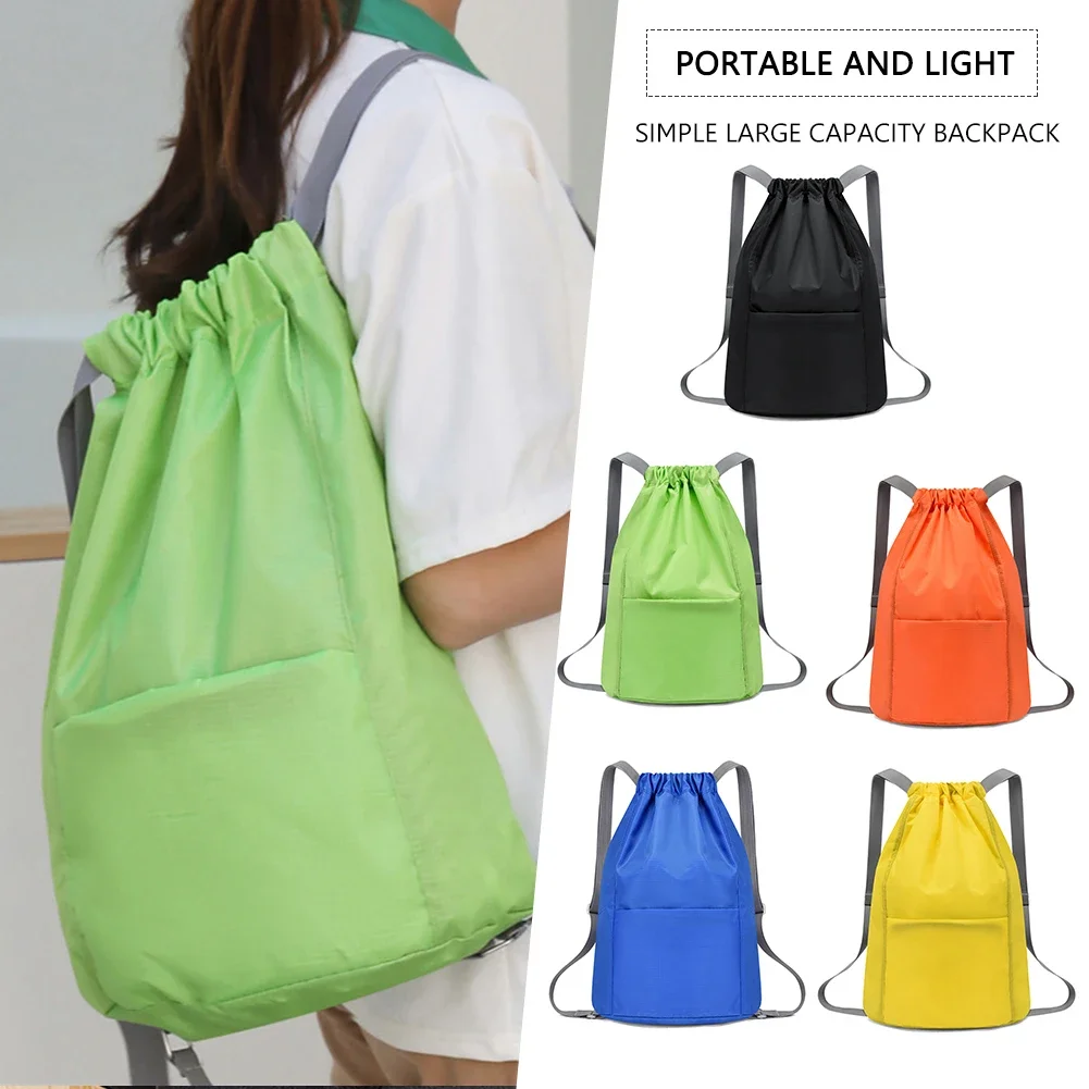 Drawstring-Backpacks-Large-Capacity-String-Shoulder-Yoga-Bag-Waterproof ...