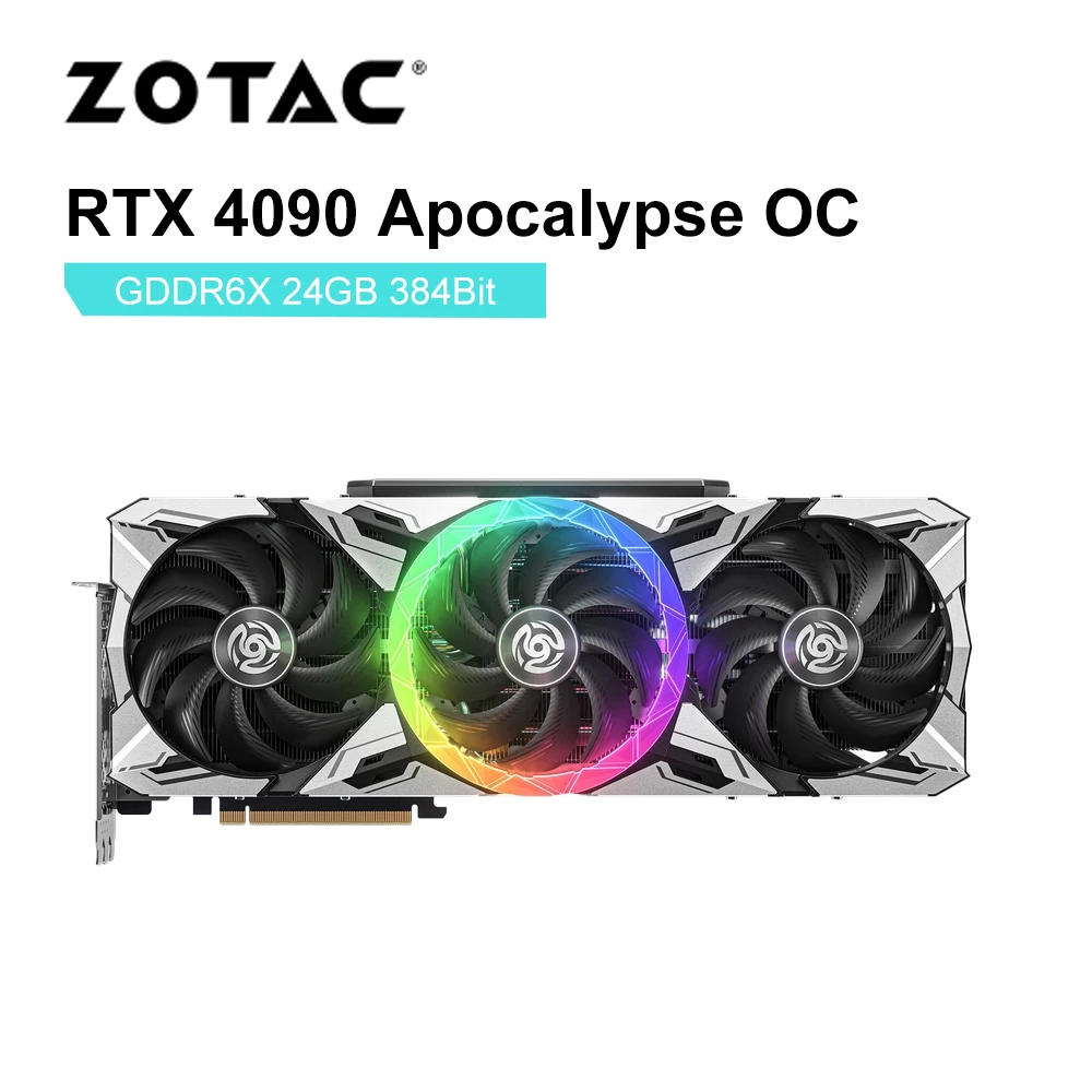 ZOTAC 비디오 그래픽 카드, RTX 4090, RTX4090, GDDR6X NVIDIA GPU, 4nm, 24GB ...