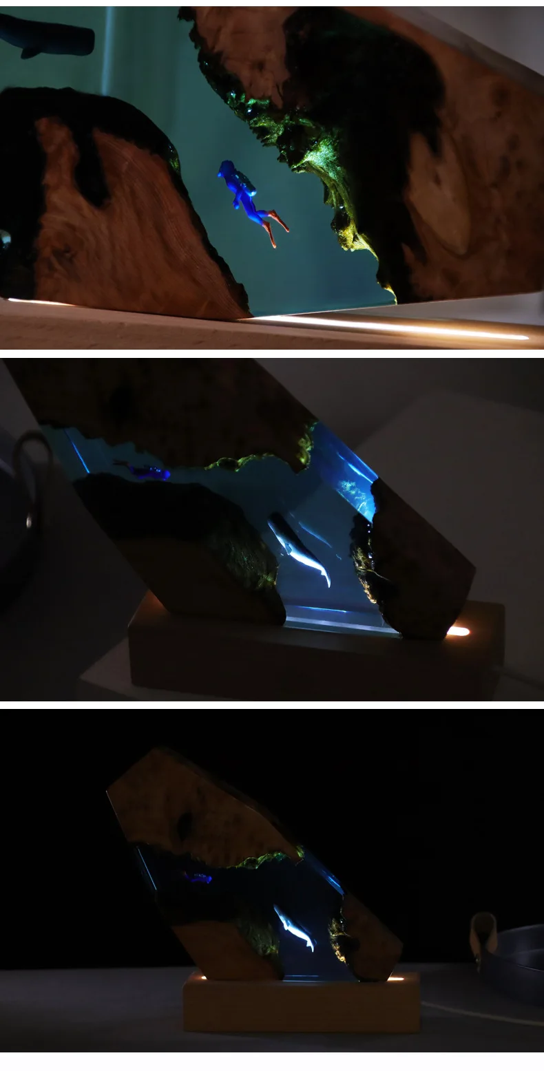 KARST CAVE WHALE DIVER TABLE LAMP - Eiken USA - Vintage Canvas ...