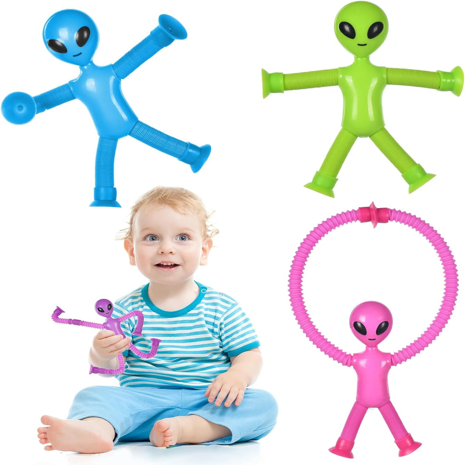 Cartoon-suction-cup-telescopic-tube-alien-versatile-shape-stretching ...