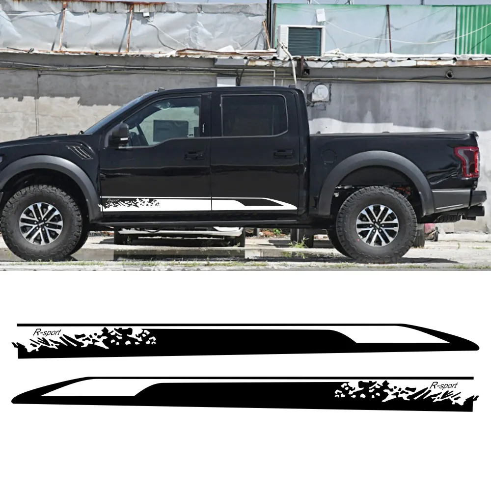Pickup-Body-Side-Stickers-For-Universal-Car-Decals-Ford-Ranger-Raptor ...