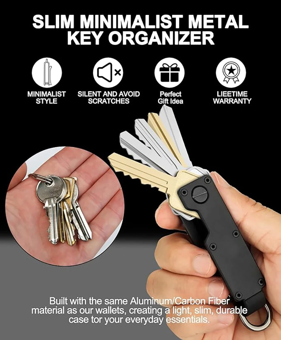 Key-Organizer-Compact-Holder-Metal-Key-Chain-Minimalist-Keychain ...
