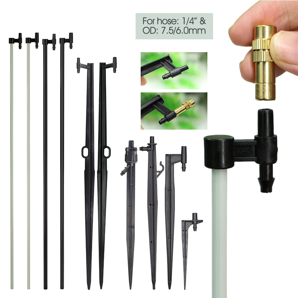 10-types 6.0/7.5mm Joint 11-50cm Micro Sprinkler Stakes Garden Water ...