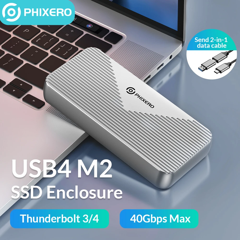 40CODE-PHIX40-PHIXERO-carcasa-para-SSD-Thunderbolt-3-4-USB4-NVMe-40gbps ...