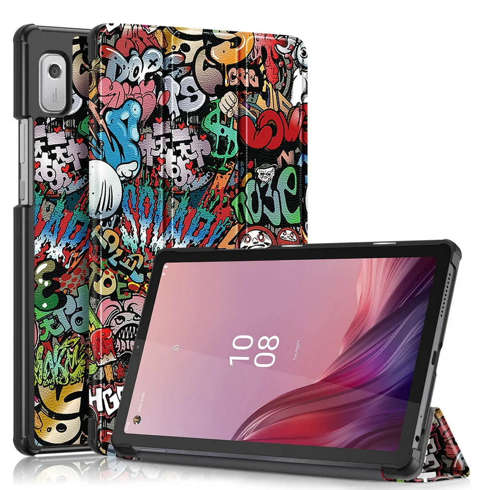 Funda de piel sintética para tableta Lenovo Tab M9, cubierta plegable ...
