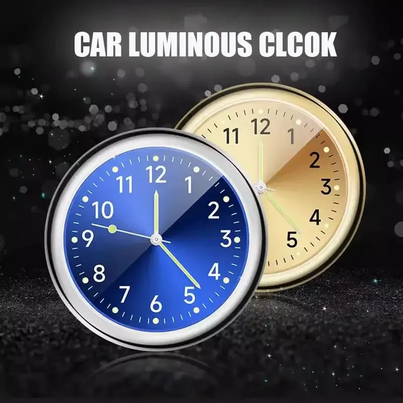 1pc Mini Car Clock Luminous Automobiles Internal Stick-On Digital Watch ...