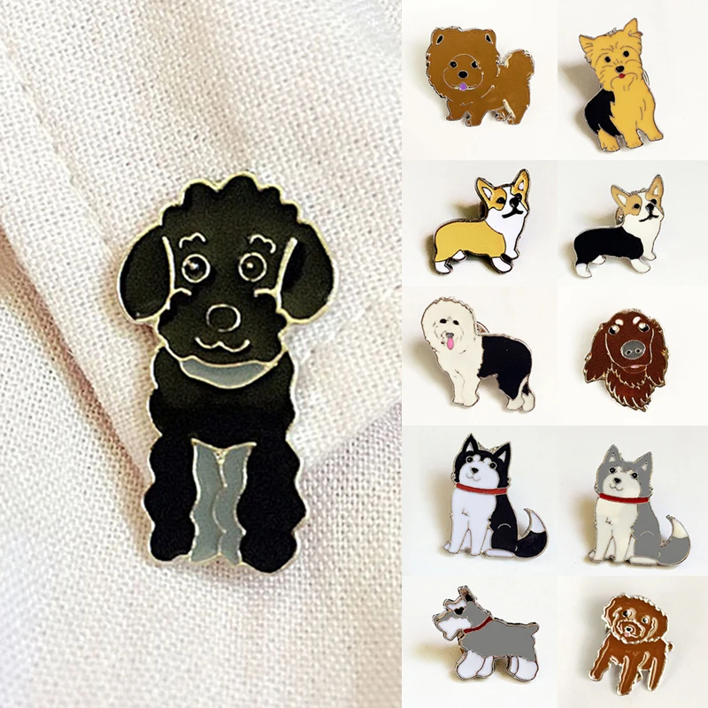 Pin-de-broche-de-perro-mascota-insignias-de-dibujos-animados-pines-de ...