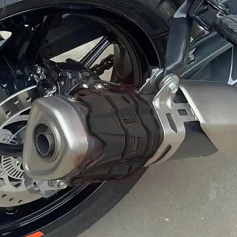 Muffler Heat Shield Silicone Exhaust End Pipe Protector Shield Cover ...