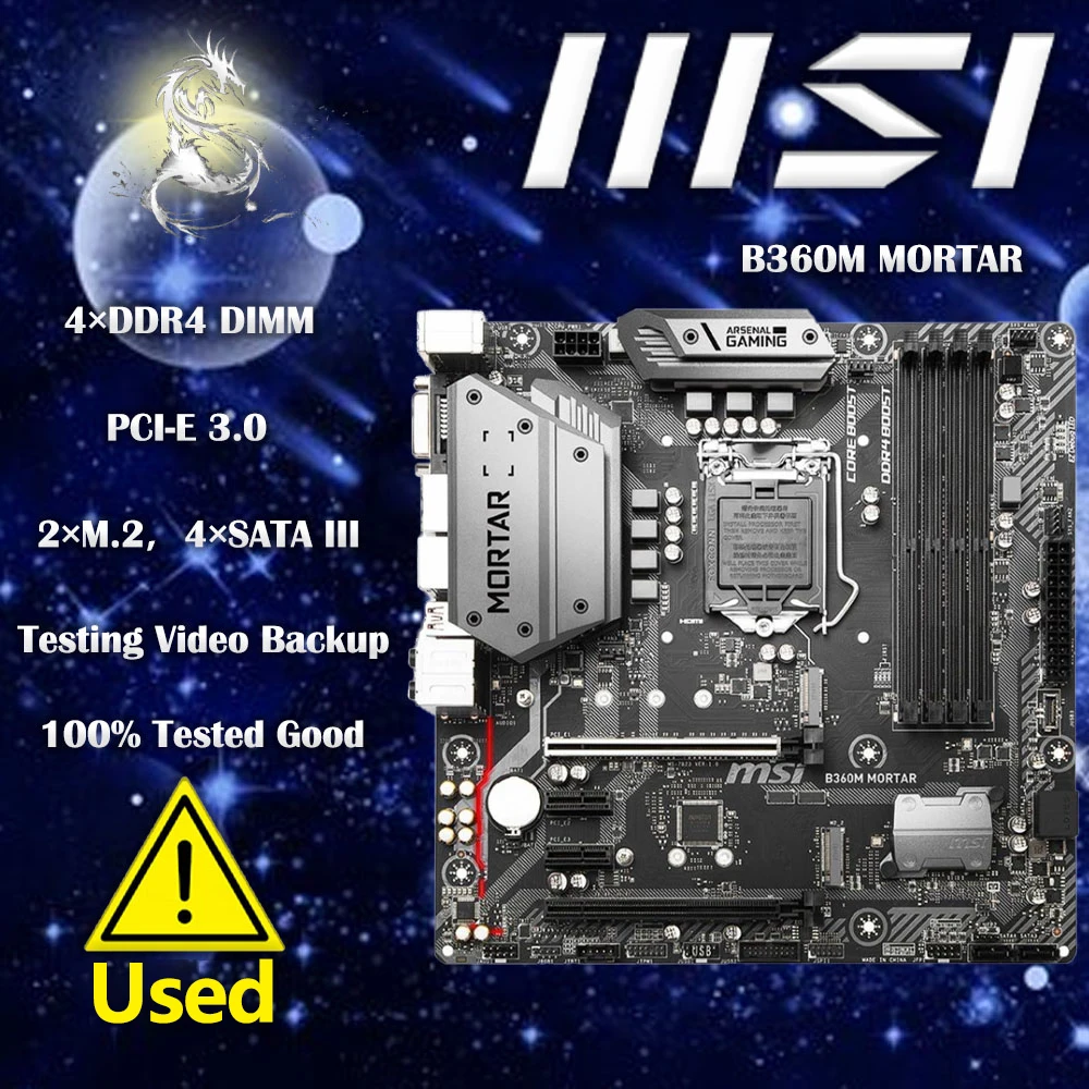 MSI-B360M-Motherboard-MORTAR-Desktop-Original-Mainboard-Micro-ATX-LGA ...
