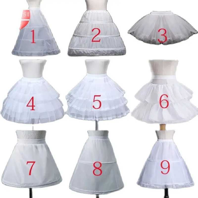 Flower Girls Petticoat Underskirt Cosplay Party Short Dress Jupon ...