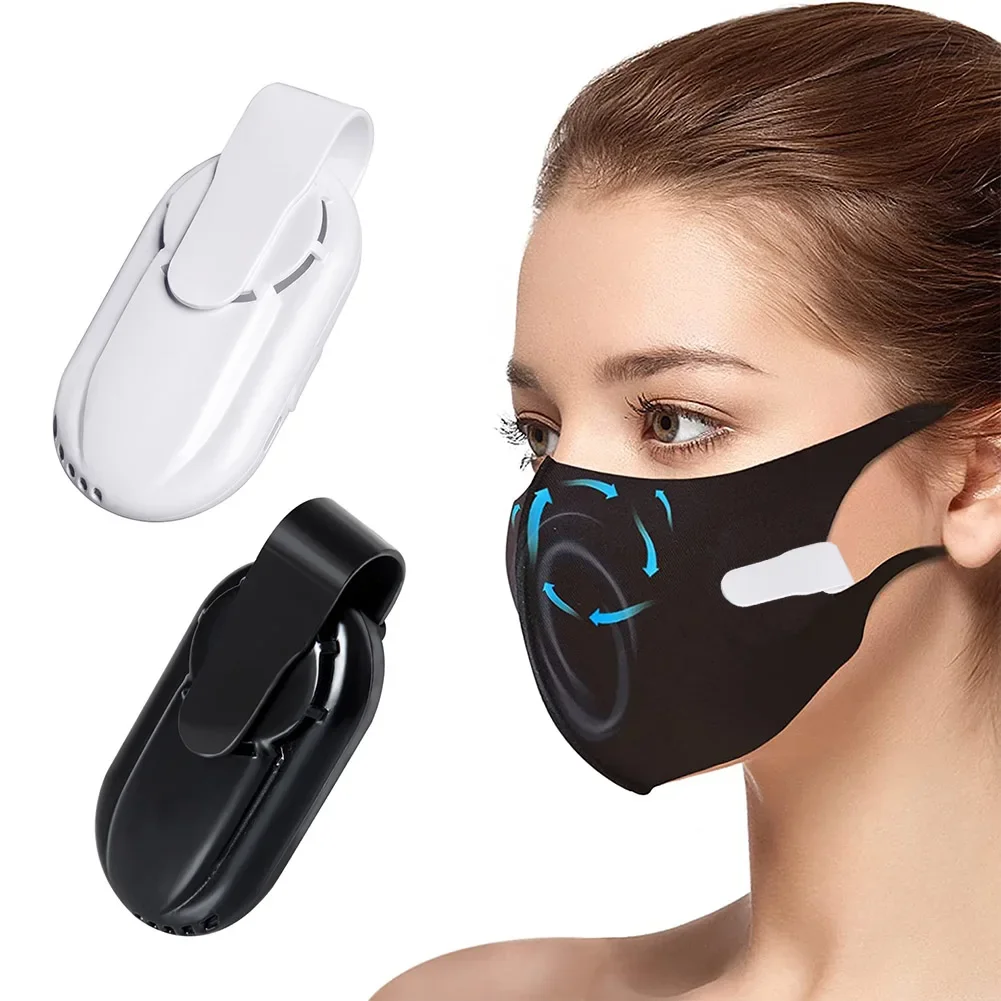 Rechargeable-USB-Mask-Fan-Clip-Wearable-Air-Condition-Face-Fan-Mini ...