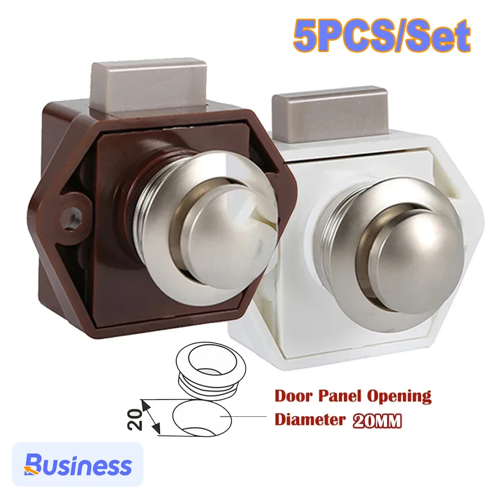 5PCS-Push-Button-Drawer-Latch-20mm-Camper-Cupboard-Knob-RV-Compartment ...