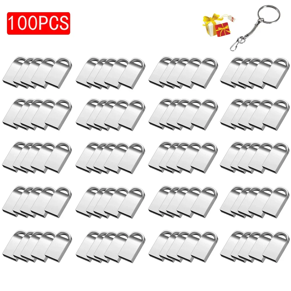 JASTER 100 PCS LOTE USB Flash Drive 64GB Free Key Chain Memory Stick ...