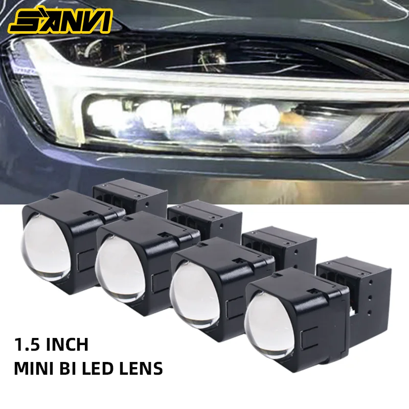 SANVI-New-4PCS-1-5-Inch-M15-Matrix-MINI-Bi-LED-Projector-High-Low-Beam ...