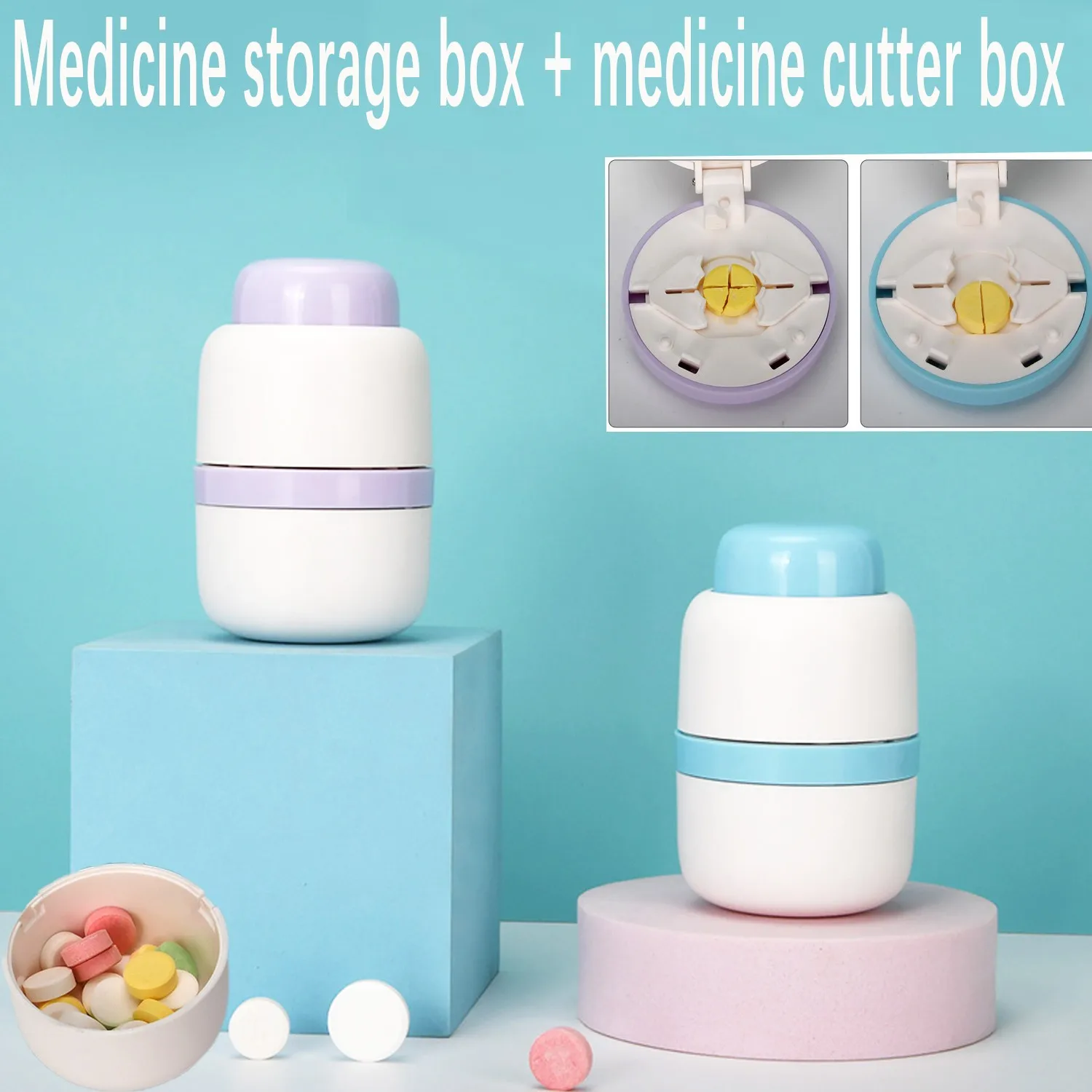 Portable-2-in-1-Pill-Box-Pill-Cutter-Layer-Powder-Tablet-Grinder-Powder ...