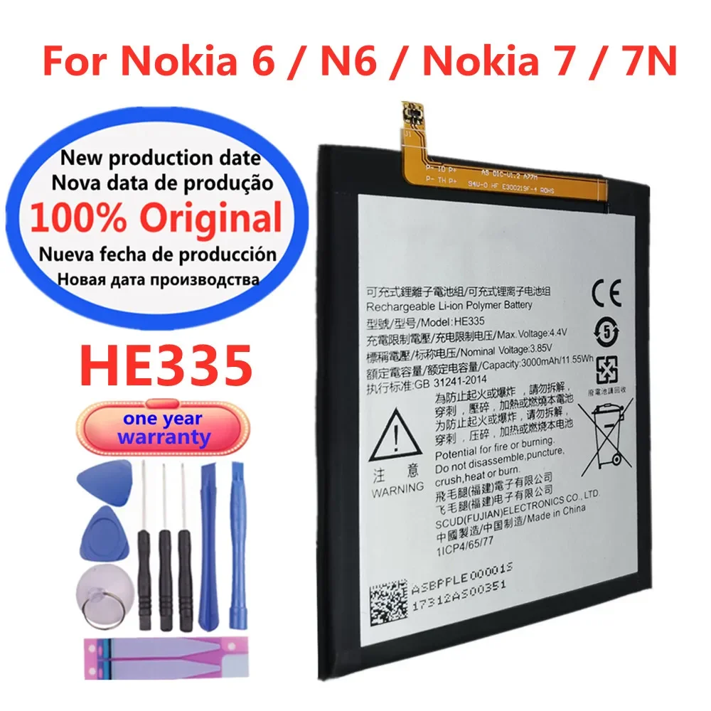 3000mAh-Original-HE335-Battery-For-Nokia6-Nokia-6-N6-Nokia7-Nokia-7-N7 ...