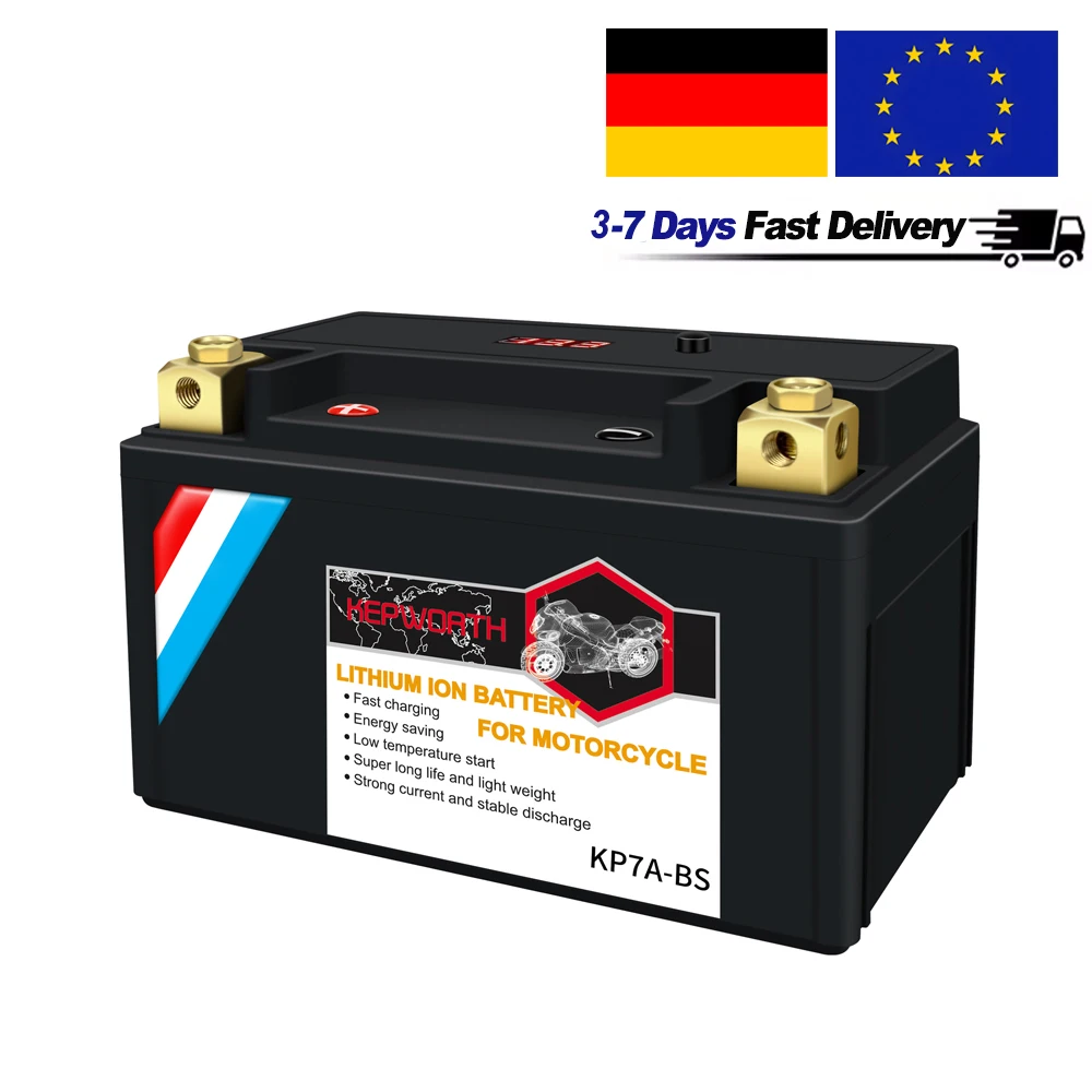 EU Stock 7A-BS Motorcycle Starter Battery 12V 4AH 260CCA Lithium ...