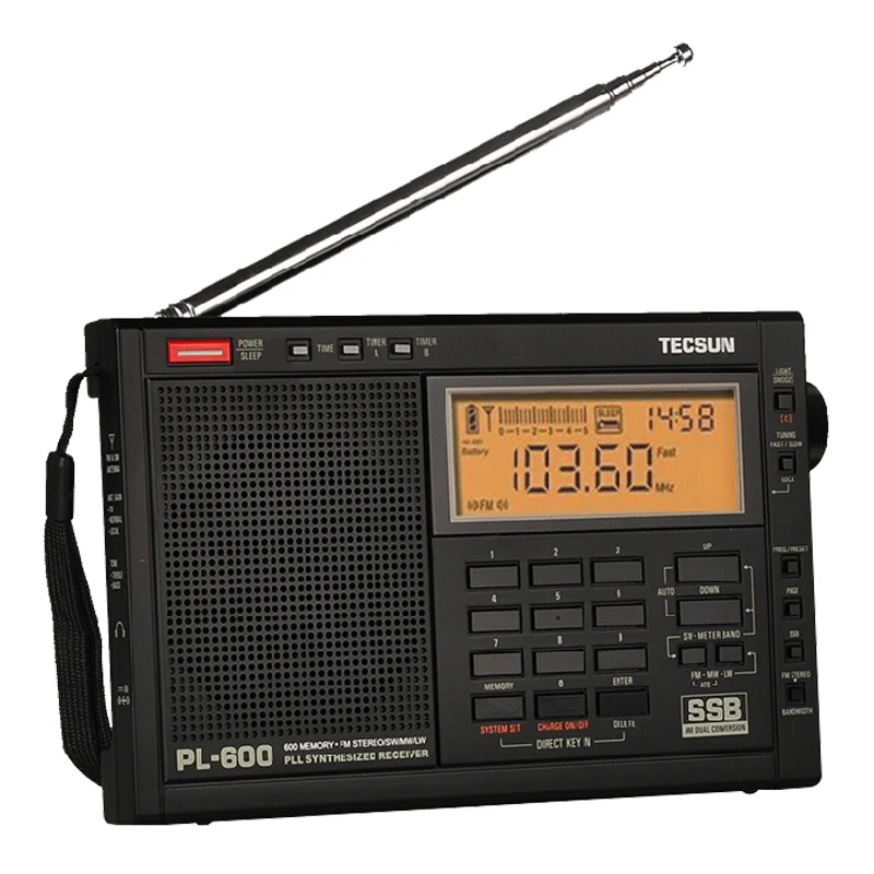 Portable FM Radio FM Stereo AM FM SW MW PLL Full Band International ...